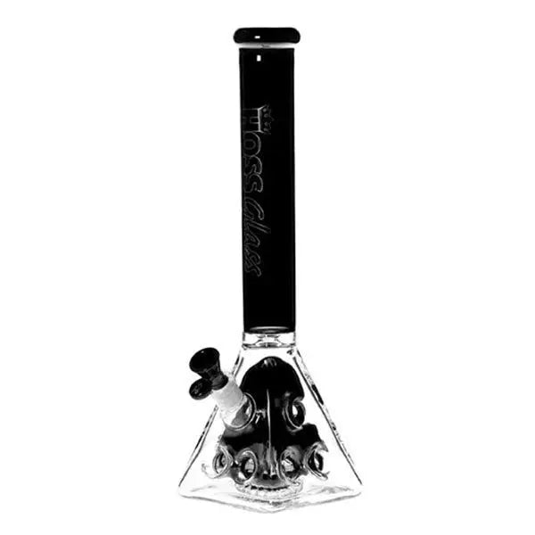 Hoss Glass 18" Pyramid Beaker Bong Neck & Perc - Black Accents – We Are Lux